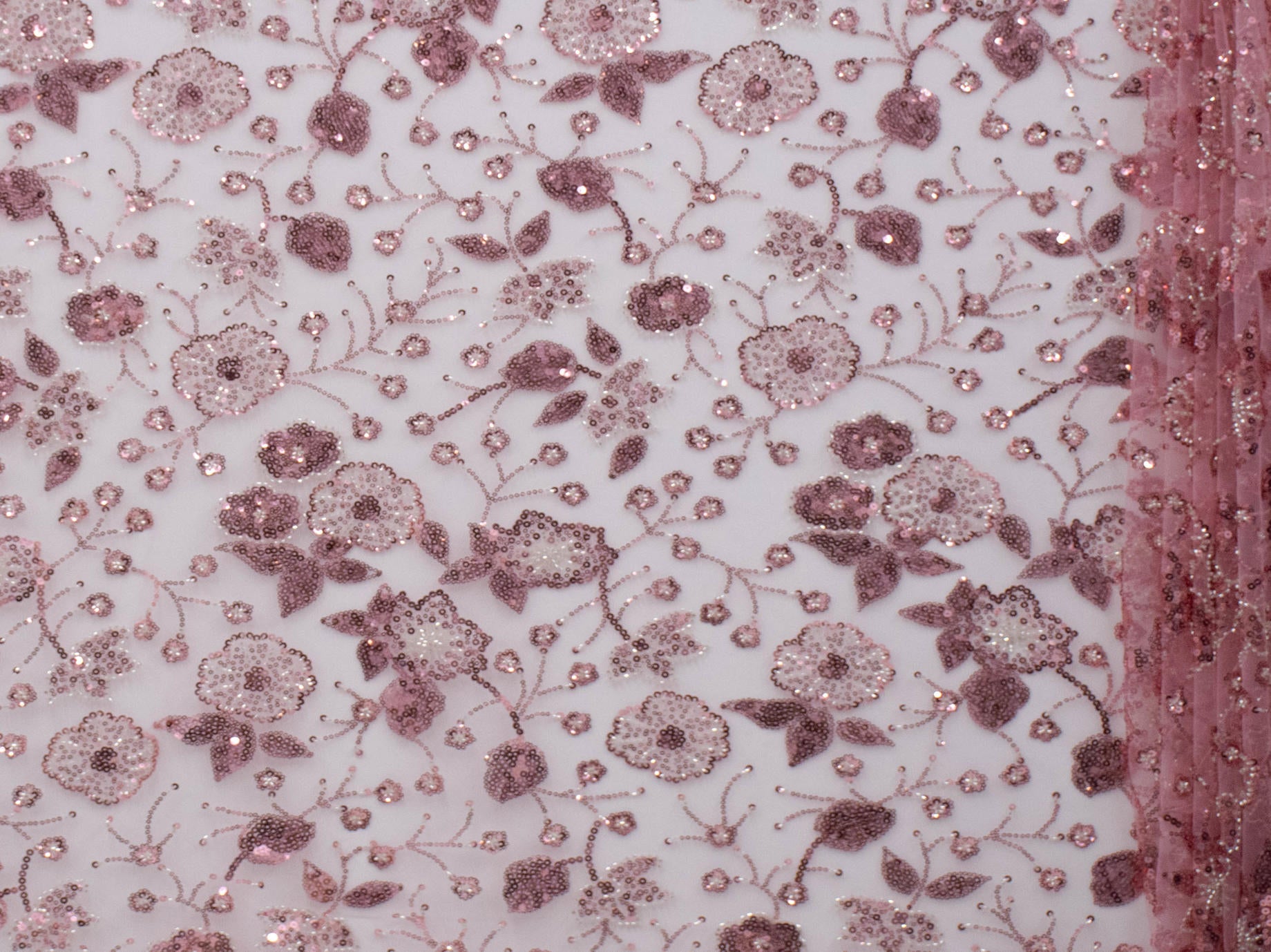 130cm Fancy Beaded Sequins Tulle BF596-3 | Chamdor Faktry Sales